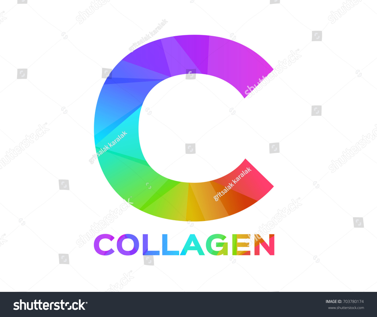 Collagen Icon Vector Stock Vector (Royalty Free) 703780174 | Shutterstock