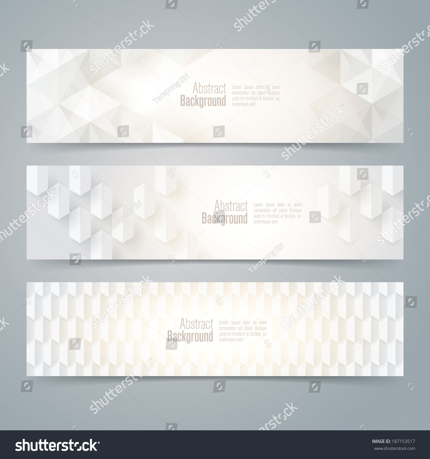 Collection Banner Design White Background Vector Stock Vector (Royalty ...