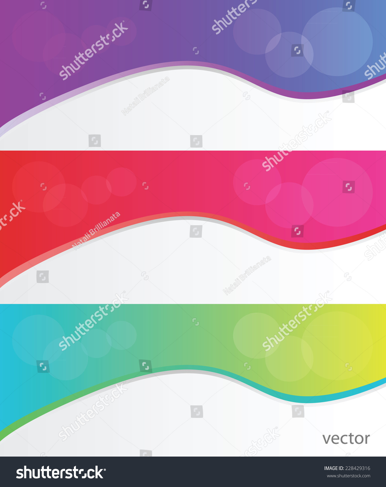 Collection Banners Modern Wave Design Vector Stock Vector (Royalty Free ...