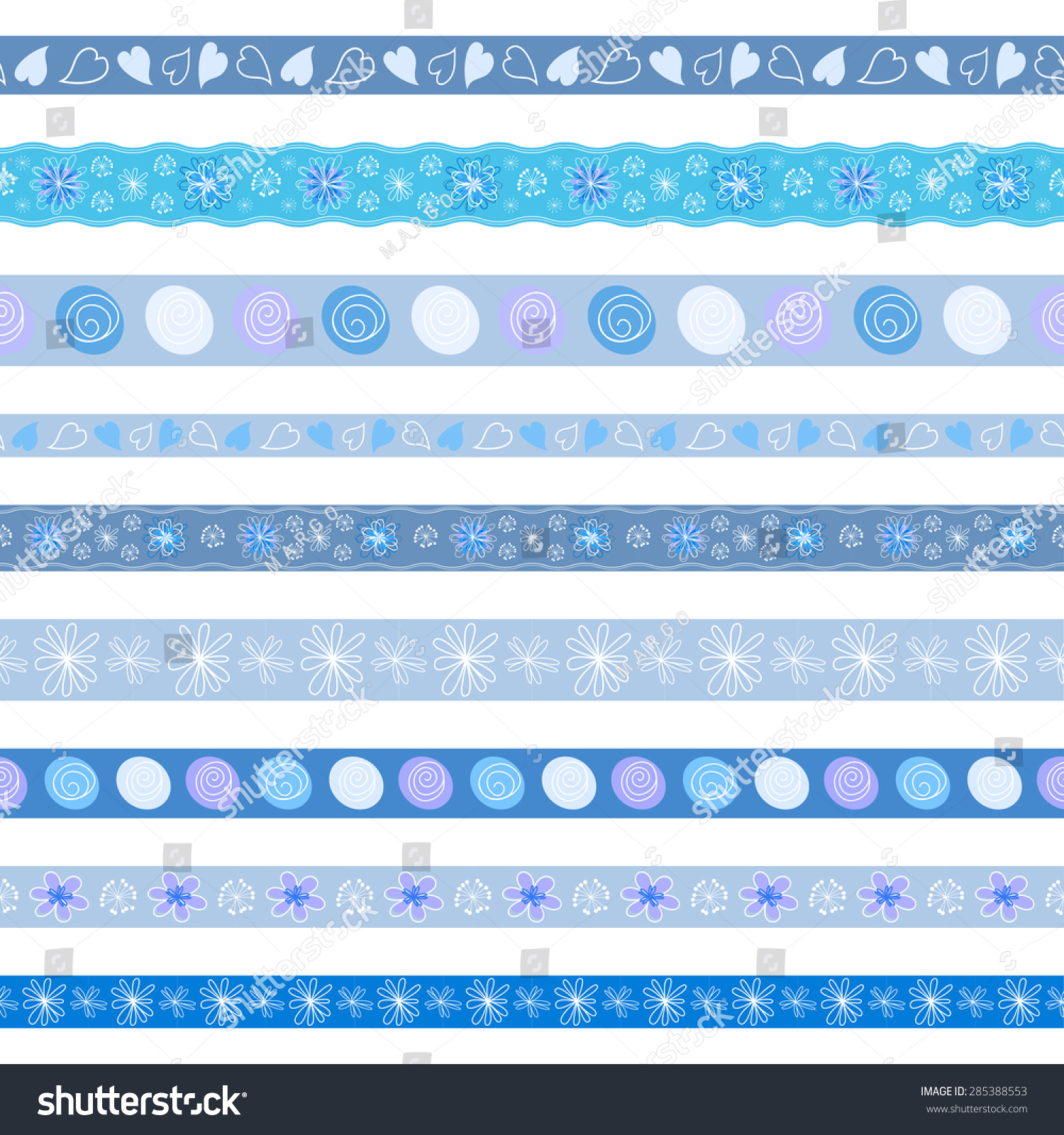 Collection Borders Decor Vector Illustration Stock Vector (Royalty Free ...