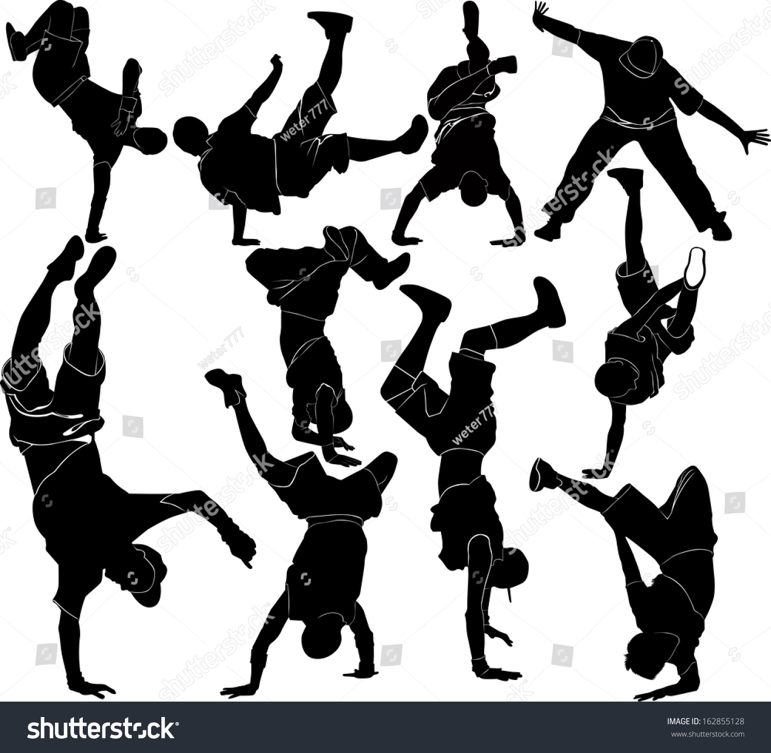 Collection Breakdance Silhouette Break Dance Image Vectorielle ...
