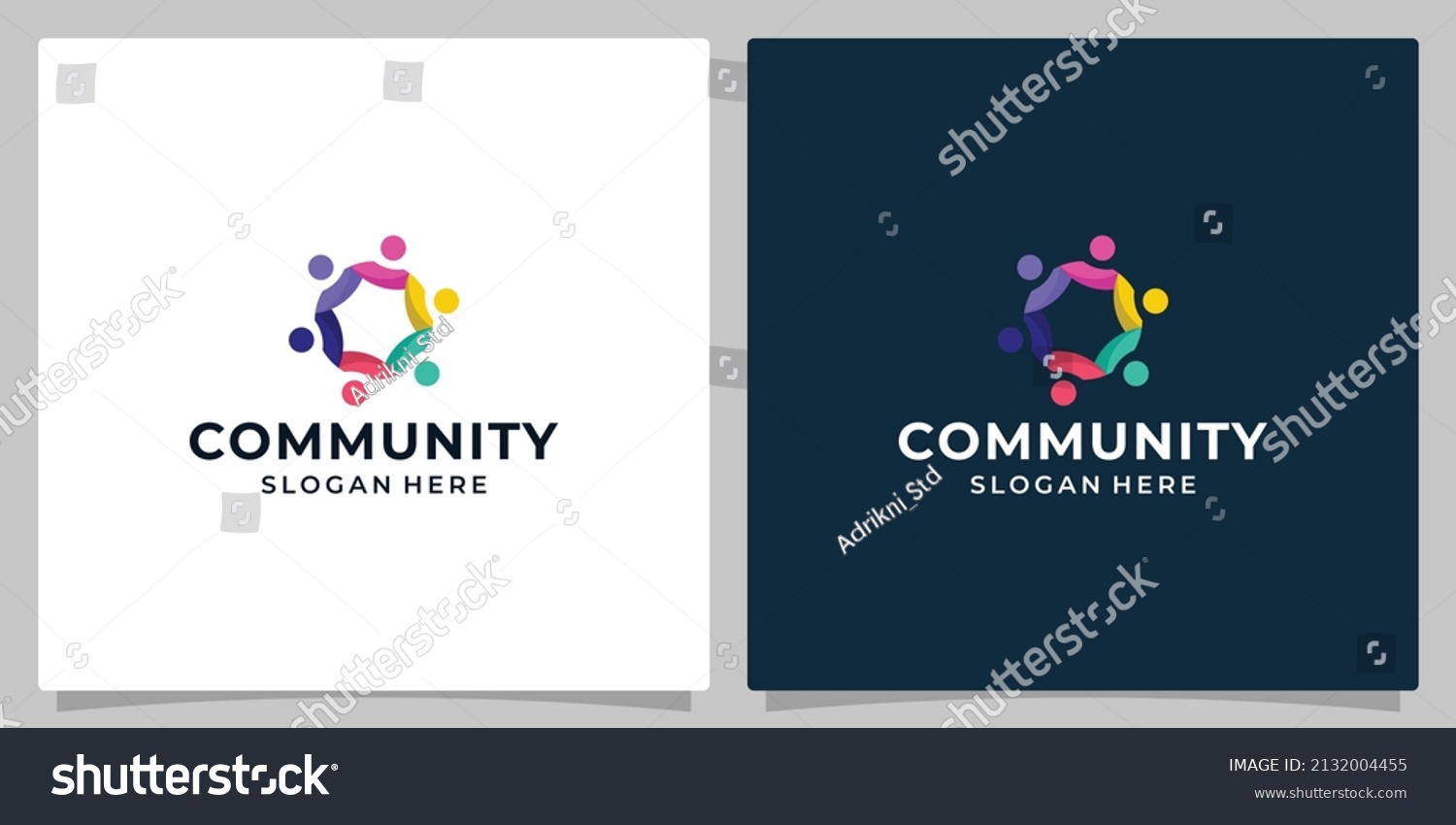 Collection Community Logo Icon Elements Template Stock Vector (Royalty ...