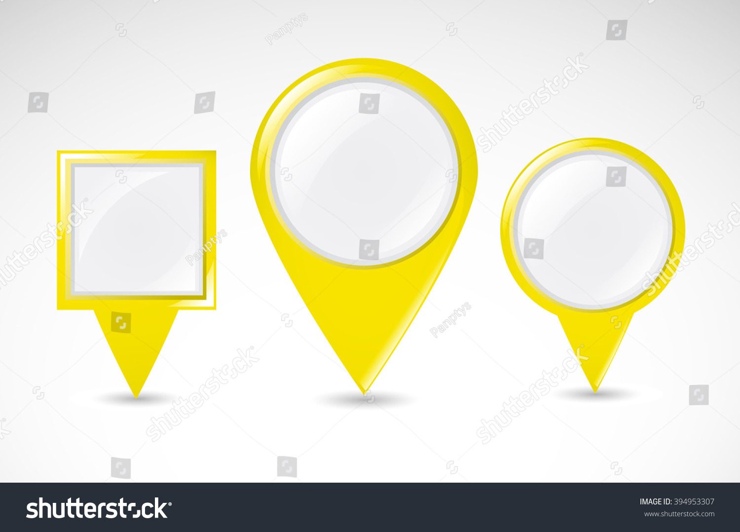 Collection Different Pointer Button Shapes On Stock Vector (Royalty ...