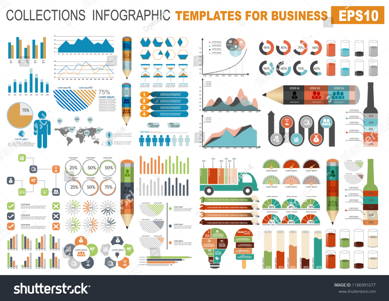 Collection Infographic People Elements Businessvector Illustration ... Collection Infographic People Elements Businessvector Illustration ...