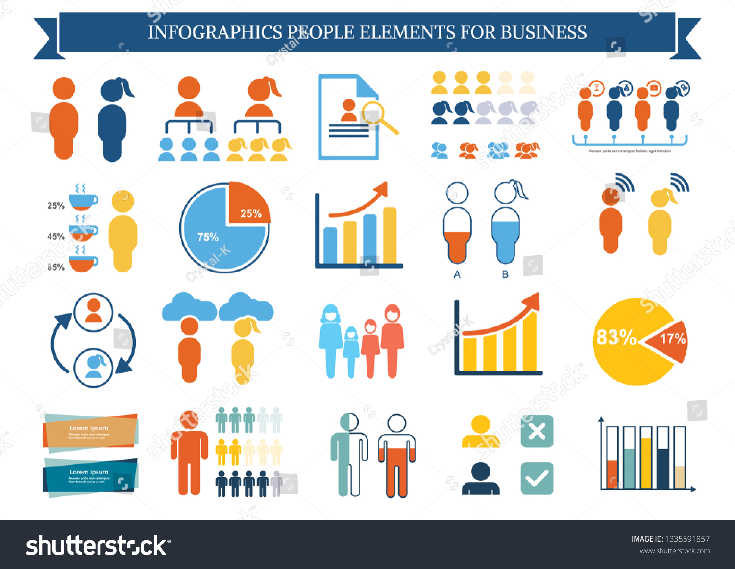 Collection Infographic People Elements Businessvector Illustration ... Collection Infographic People Elements Businessvector Illustration ...