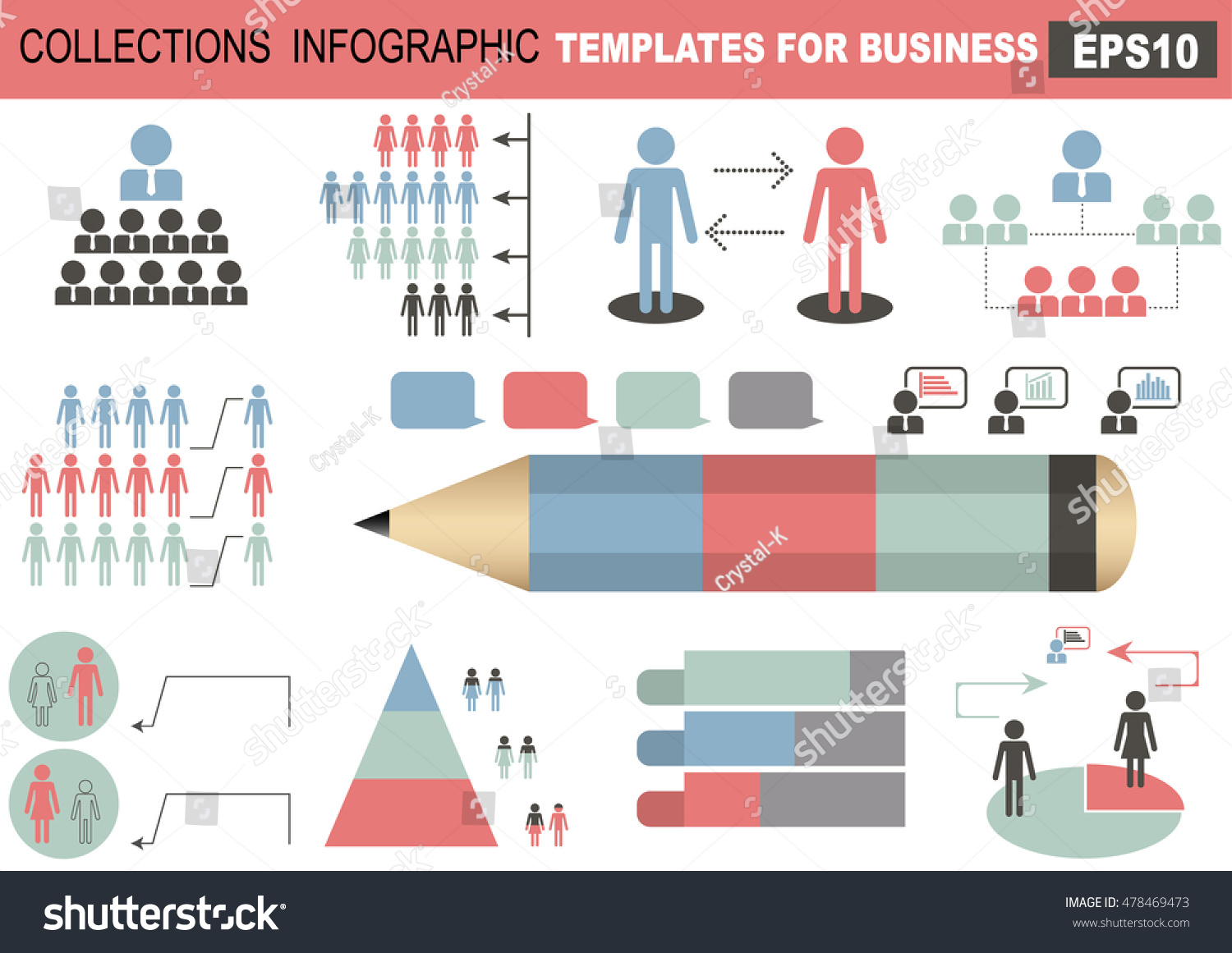 Collection Infographic People Elements Businessvector Illustration ... Collection Infographic People Elements Businessvector Illustration ...