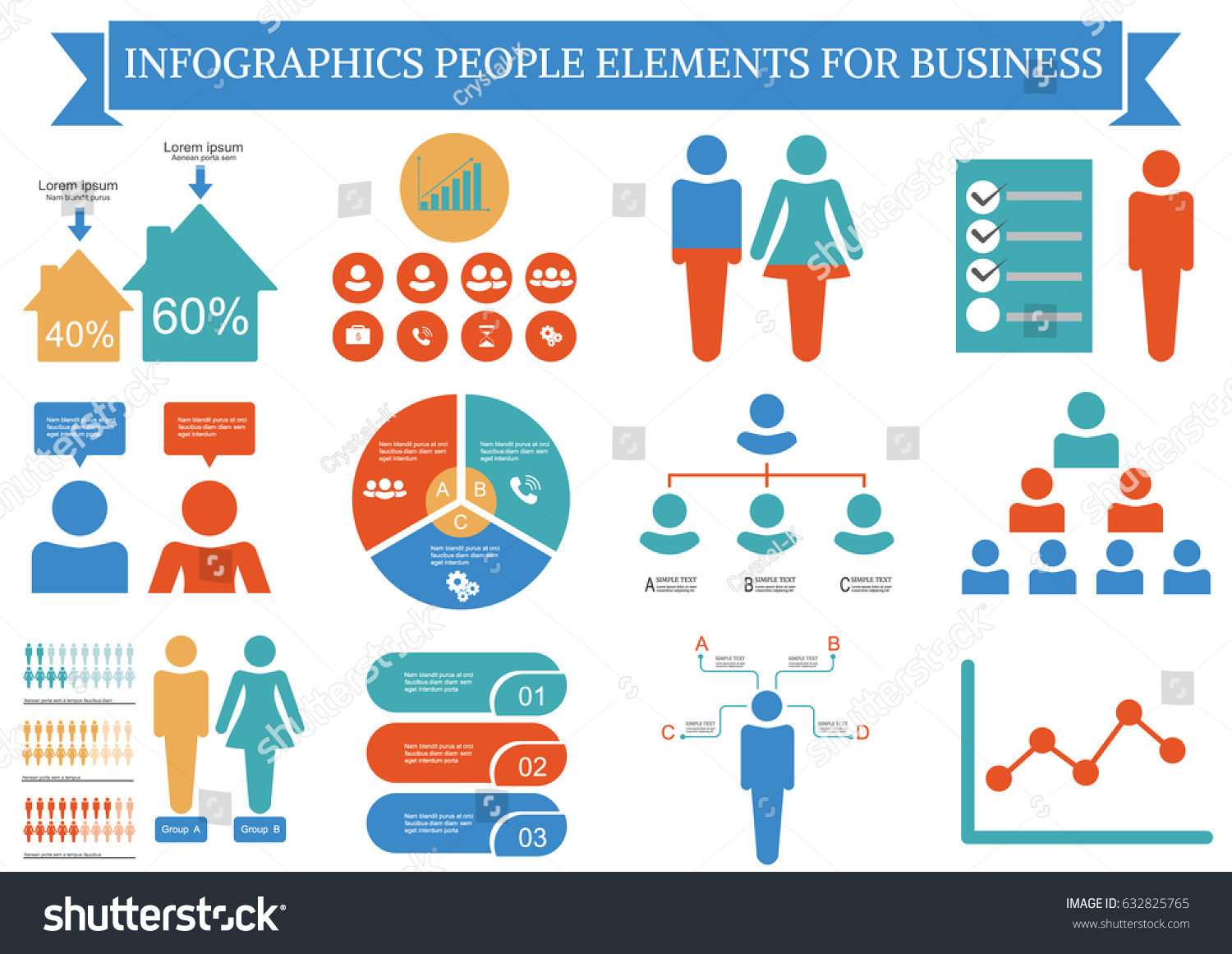 Collection Infographic People Elements Businessvector Illustration ... Collection Infographic People Elements Businessvector Illustration ...