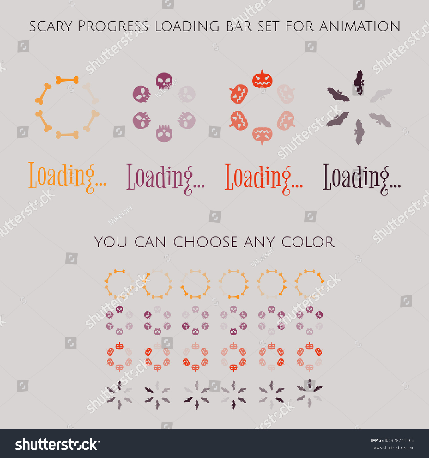 Collection Modern Halloween Preloaders Download Progress Stock Vector ... Collection Modern Halloween Preloaders Download Progress Stock Vector ...