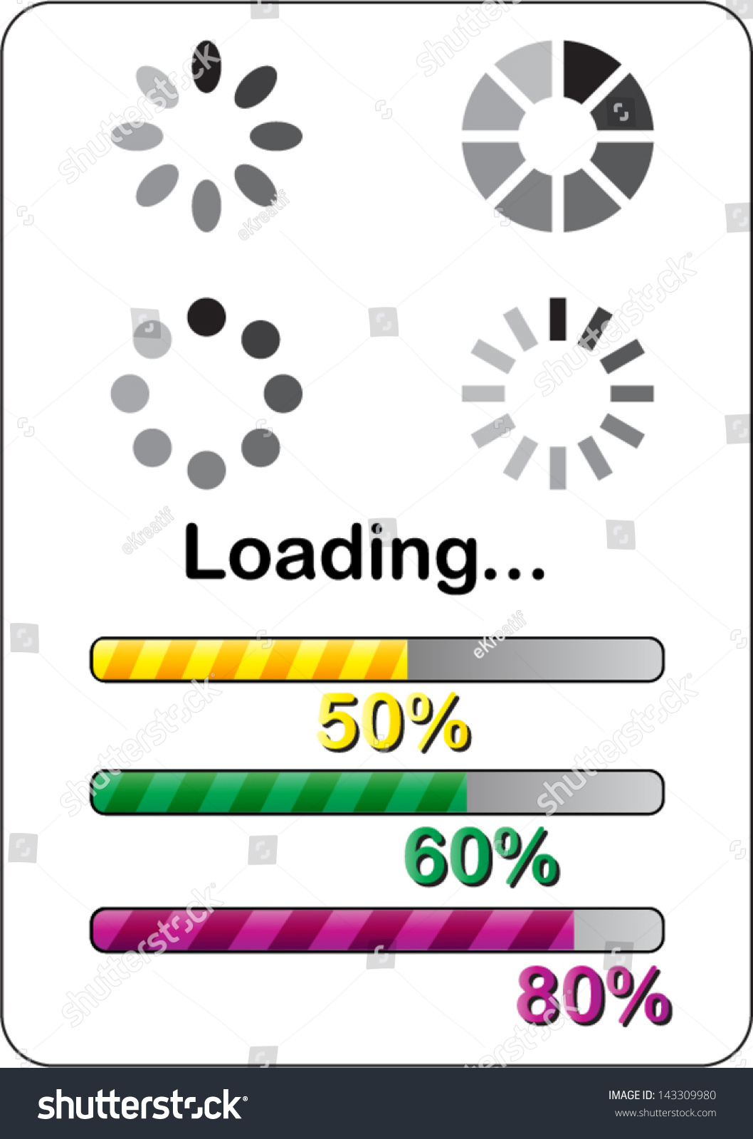 Collection Modern Preloaders Progress Loading Bars: vector de stock ... Collection Modern Preloaders Progress Loading Bars: vector de stock ...