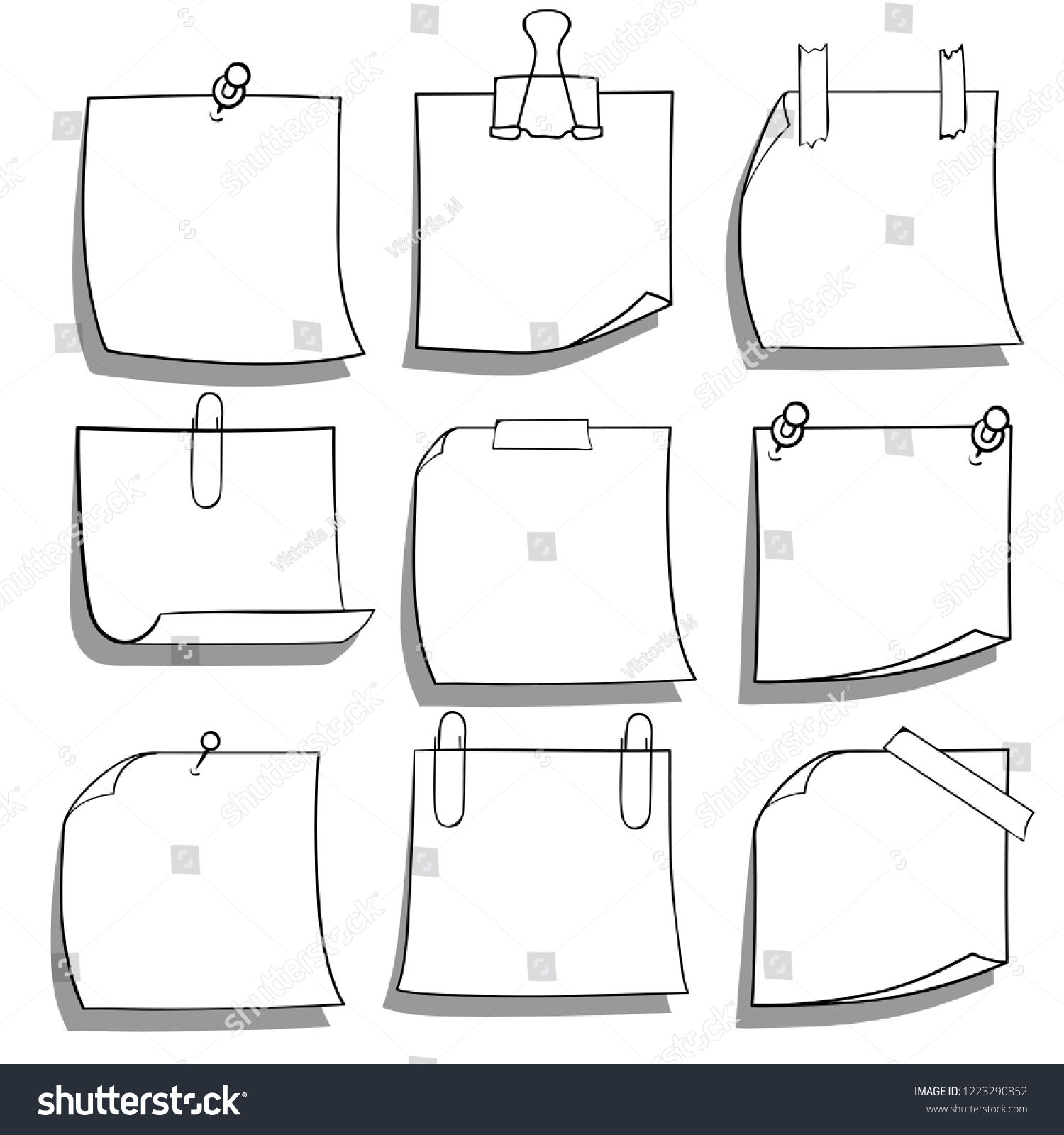 Collection Various Note Papers Hand Drawn: เวกเตอร์สต็อก (ปลอดค่า ... Collection Various Note Papers Hand Drawn: เวกเตอร์สต็อก (ปลอดค่า ...