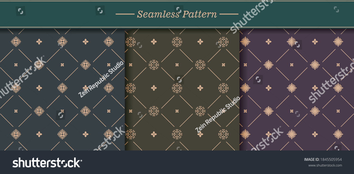 Collection Seamless Texture Design Vector Stock Vector (Royalty Free ...
