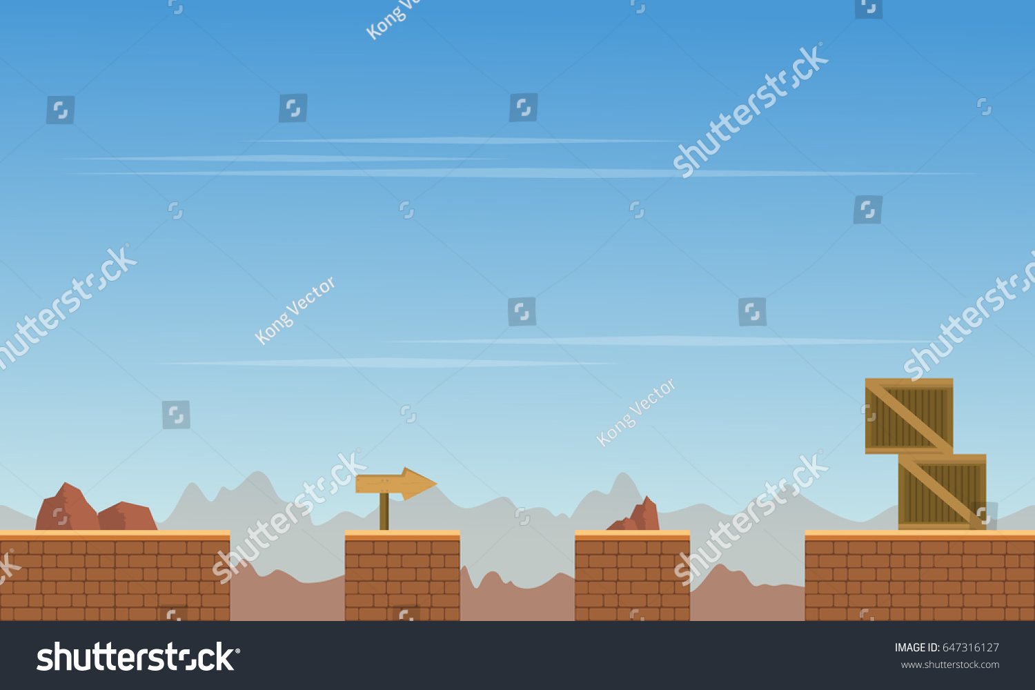 Collection Style Game Background Theme Stock Vector (Royalty Free ...