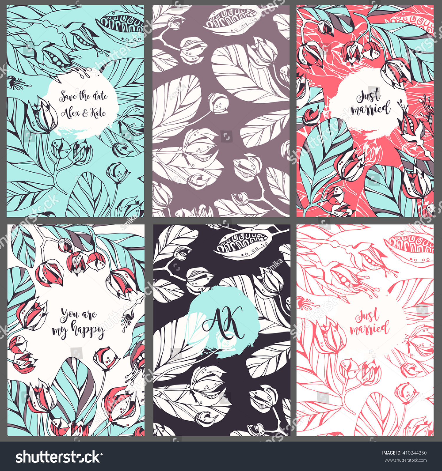 Collection Template Invitations Sticker Printable Set: เวกเตอร์สต็อก ...