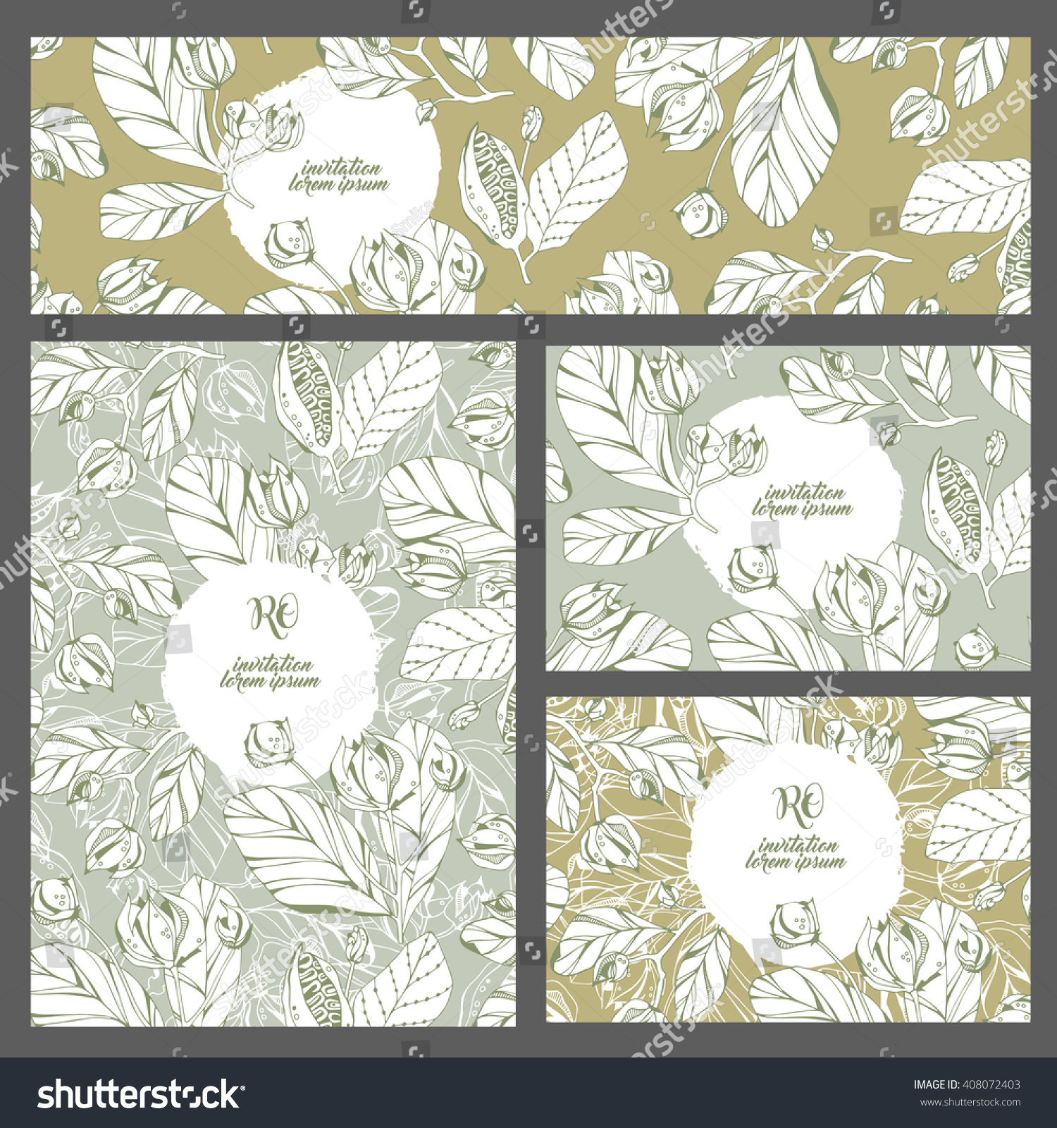 Collection Vector Template Invitations Sticker Printable Stock Vector ...