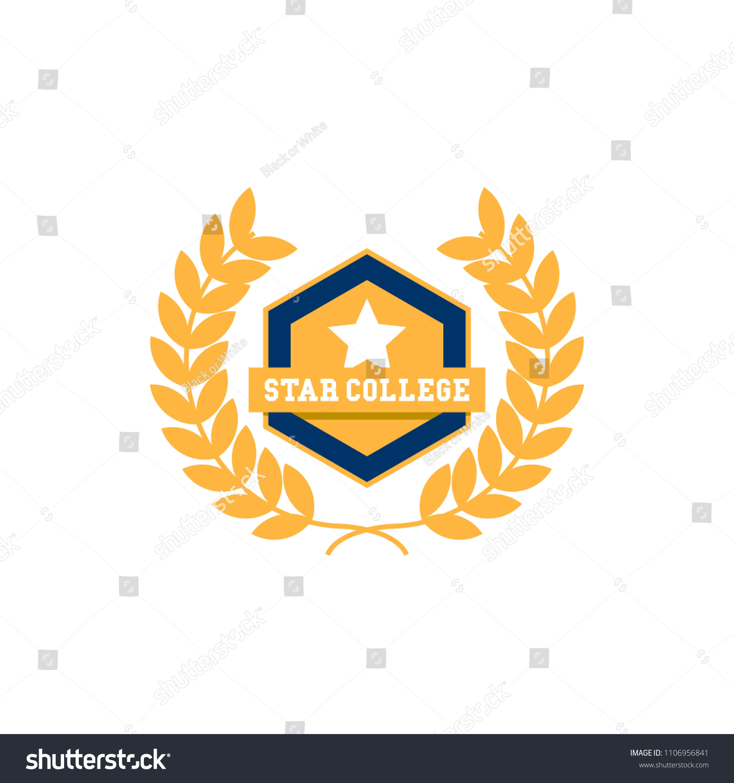 College Logo Design Stock Vector (Royalty Free) 1106956841
