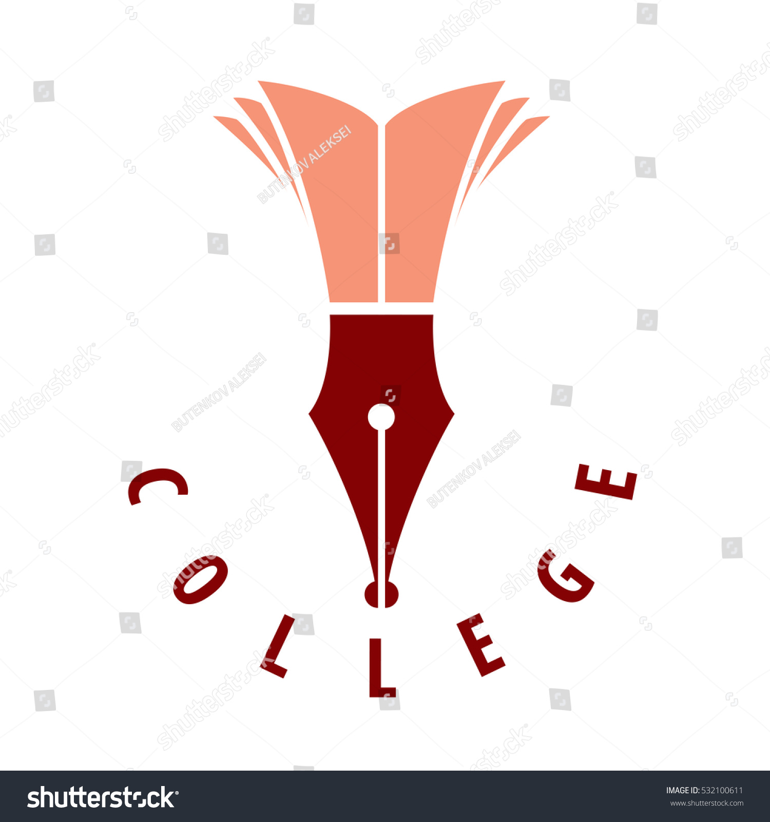 College Logo Vector Stock Vector (Royalty Free) 532100611 | Shutterstock