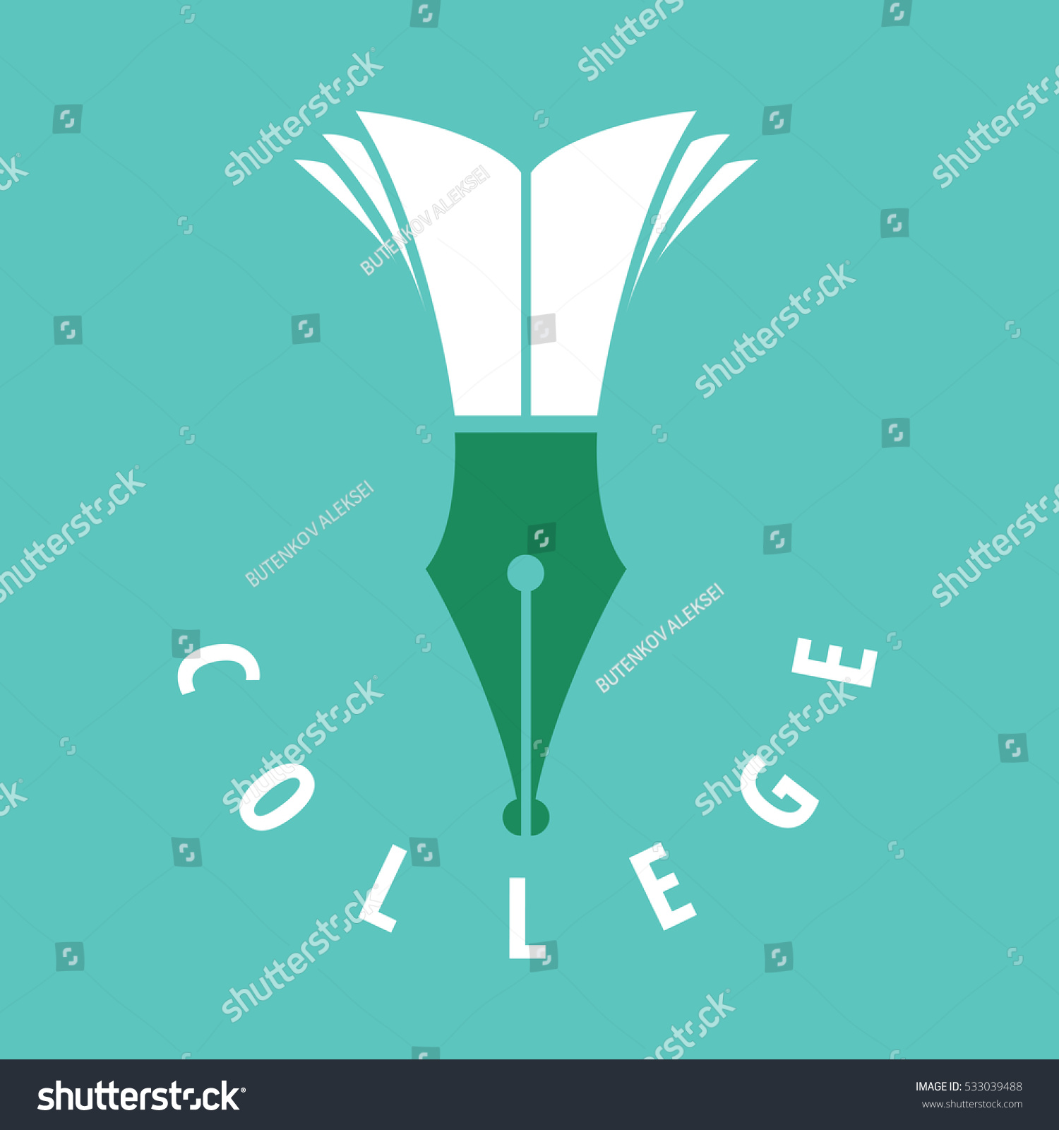 College Logo Vector Stock Vector (Royalty Free) 533039488 | Shutterstock