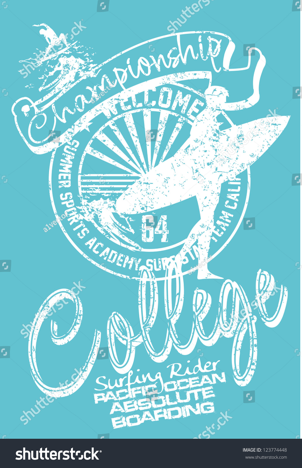 College Surfer Vector Art Stock Vector (Royalty Free) 123774448 ...