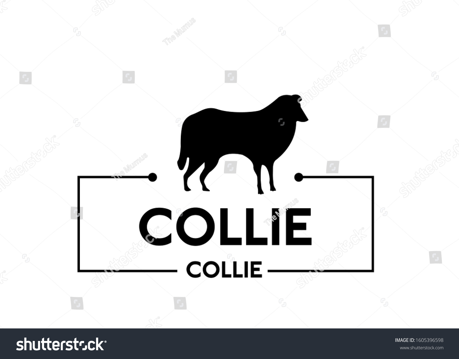 Collie Dog Logo Vector Icon Stock Vector (Royalty Free) 1605396598 ...
