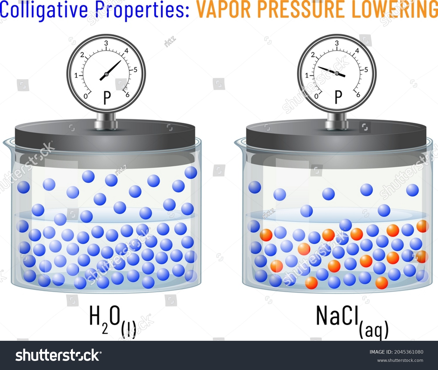 Colligative Properties Vapor Pressure Lowering Solution: vetor stock ... Colligative Properties Vapor Pressure Lowering Solution: vetor stock ...