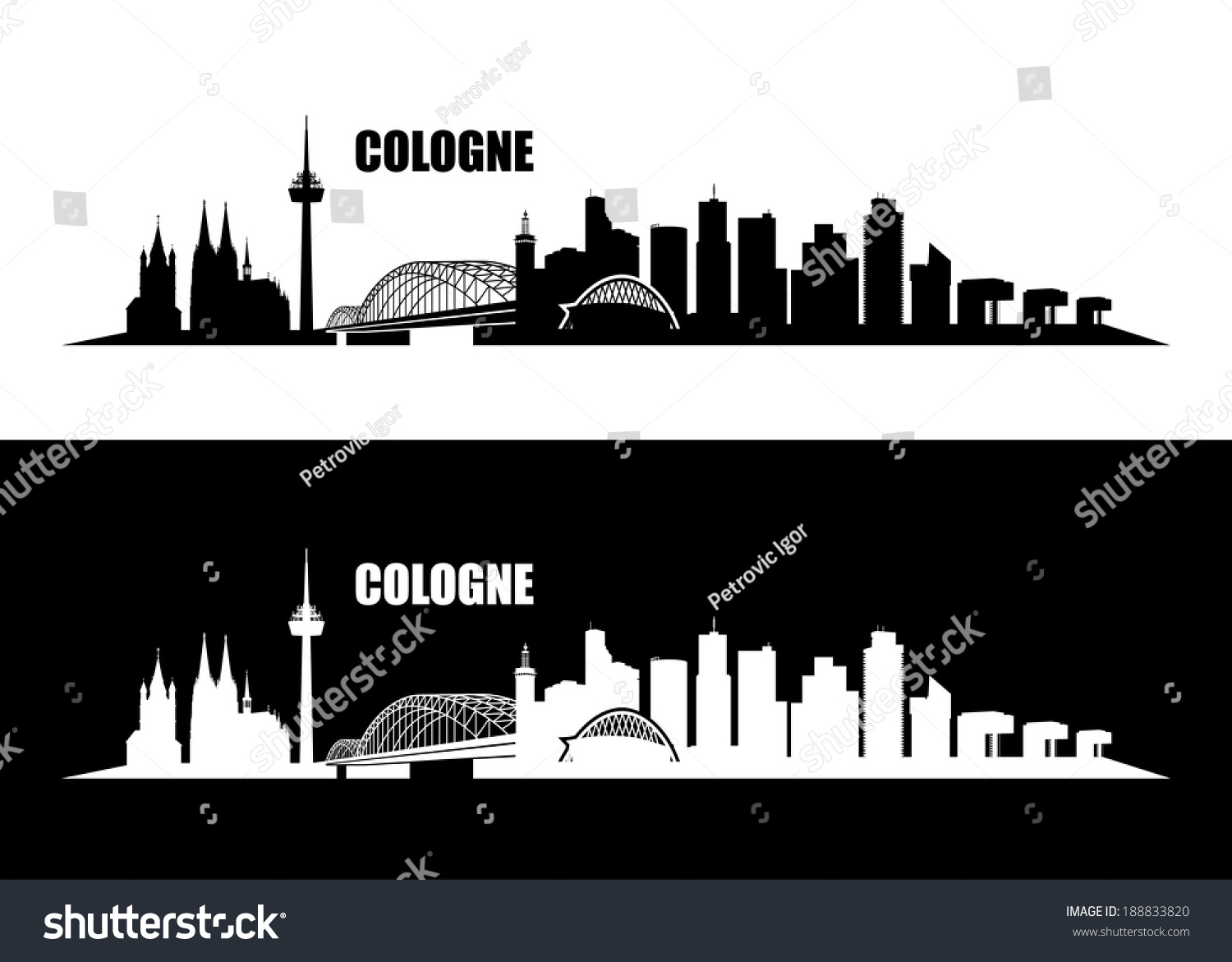 Cologne Skyline Vector Illustration Stock Vector (Royalty Free ...