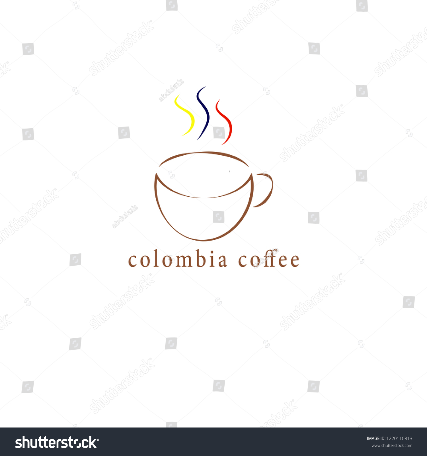 Colombia Coffee Logo Design Template Vector Stock Vector (Royalty Free ...