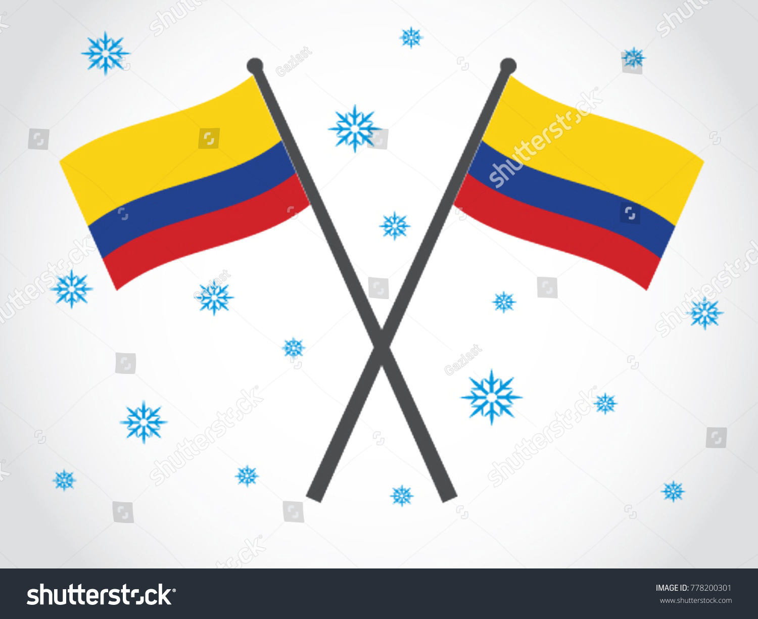 Colombia Emblem Cold Temperature Stock Vector (Royalty Free) 778200301 ...