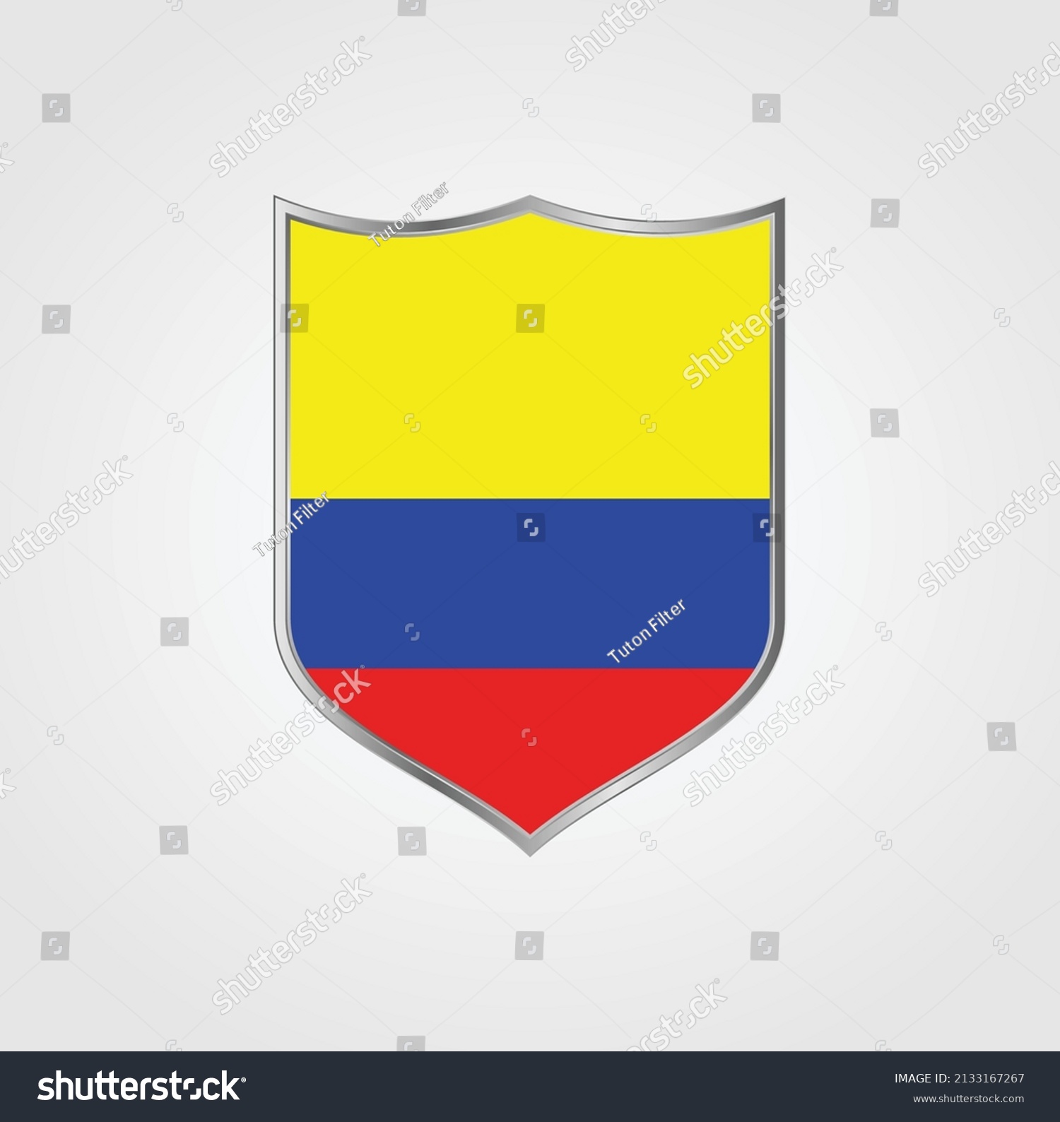 Colombia Flag Shield Frame Stock Vector (Royalty Free) 2133167267 ...