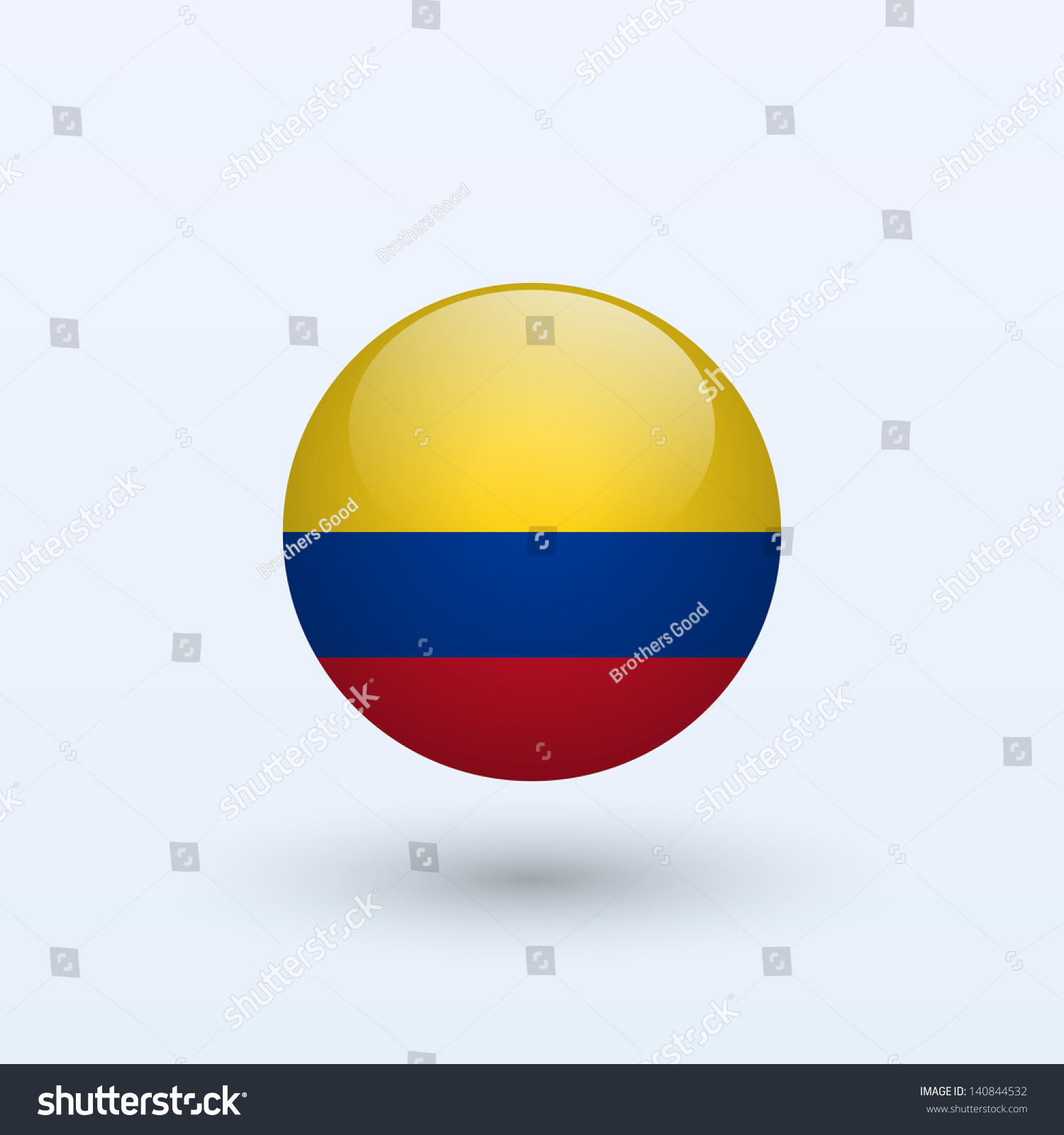 Colombia Round Flag Vector Illustration Stock Vector (Royalty Free ...