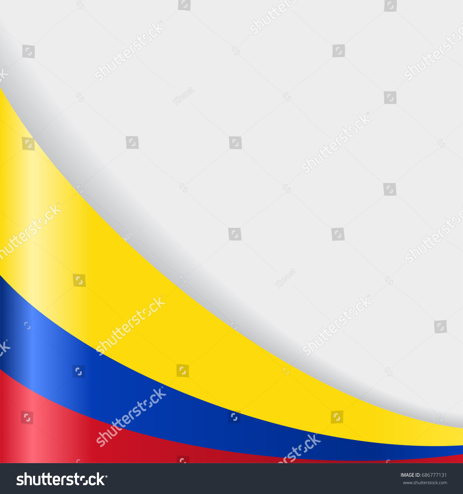 Colombian Flag Wavy Abstract Background Vector: vector de stock (libre ...