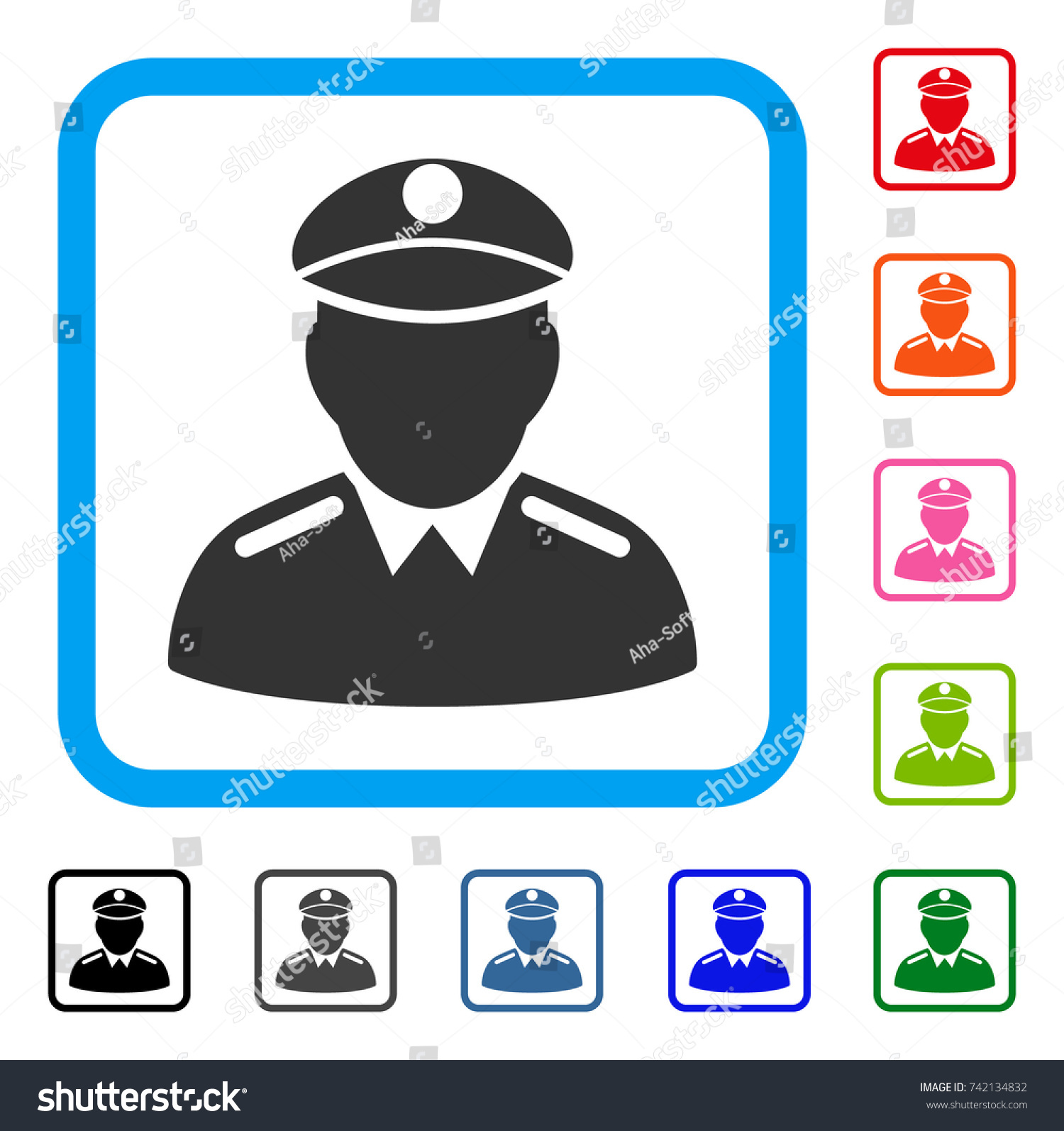 Officer icons Images, Stock Photos & Vectors | Shutterstock