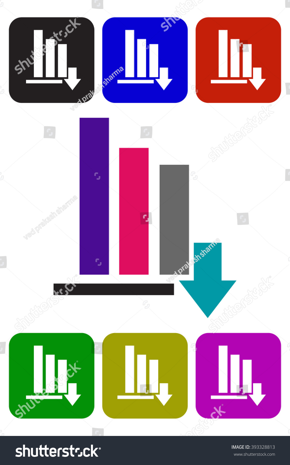 Color Bar Graph Icon Stock Vector (Royalty Free) 393328813 | Shutterstock