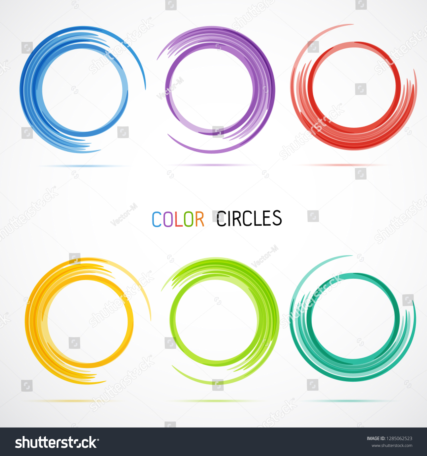 Color Circles Set Stock Vector (Royalty Free) 1285062523 | Shutterstock