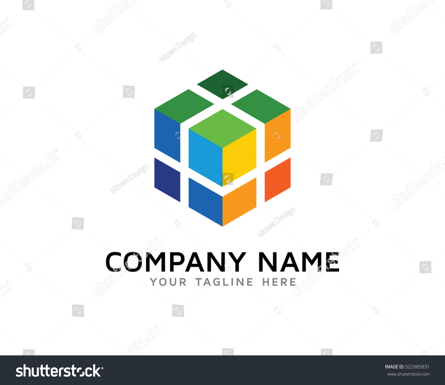 Color Cube Logo Design Template Stock Vector (Royalty Free) 522985831 | Shutterstock