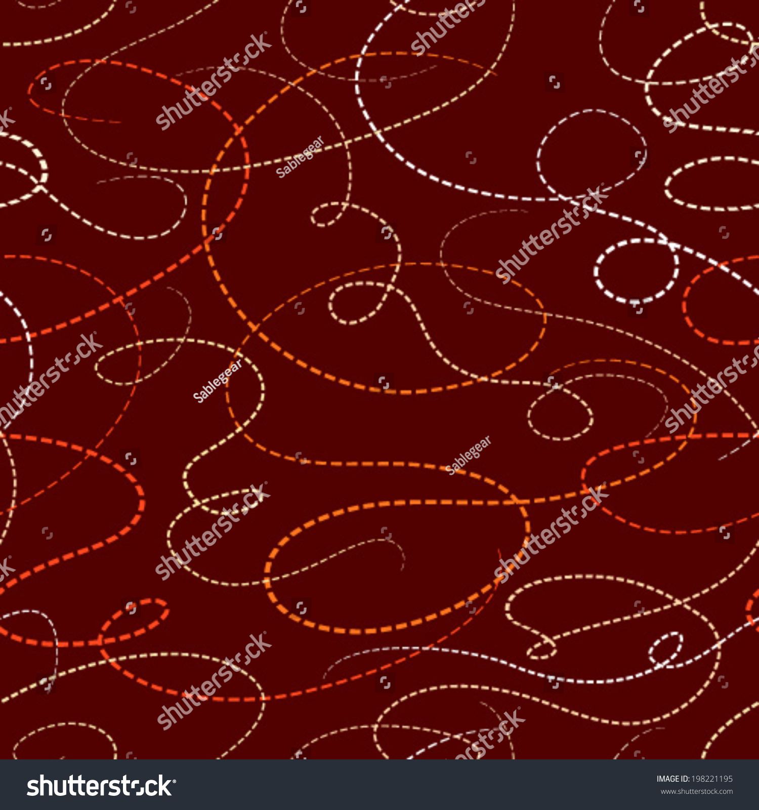 Color Dotted Lines Curves Seamless Pattern Stock Vector Illustration ...