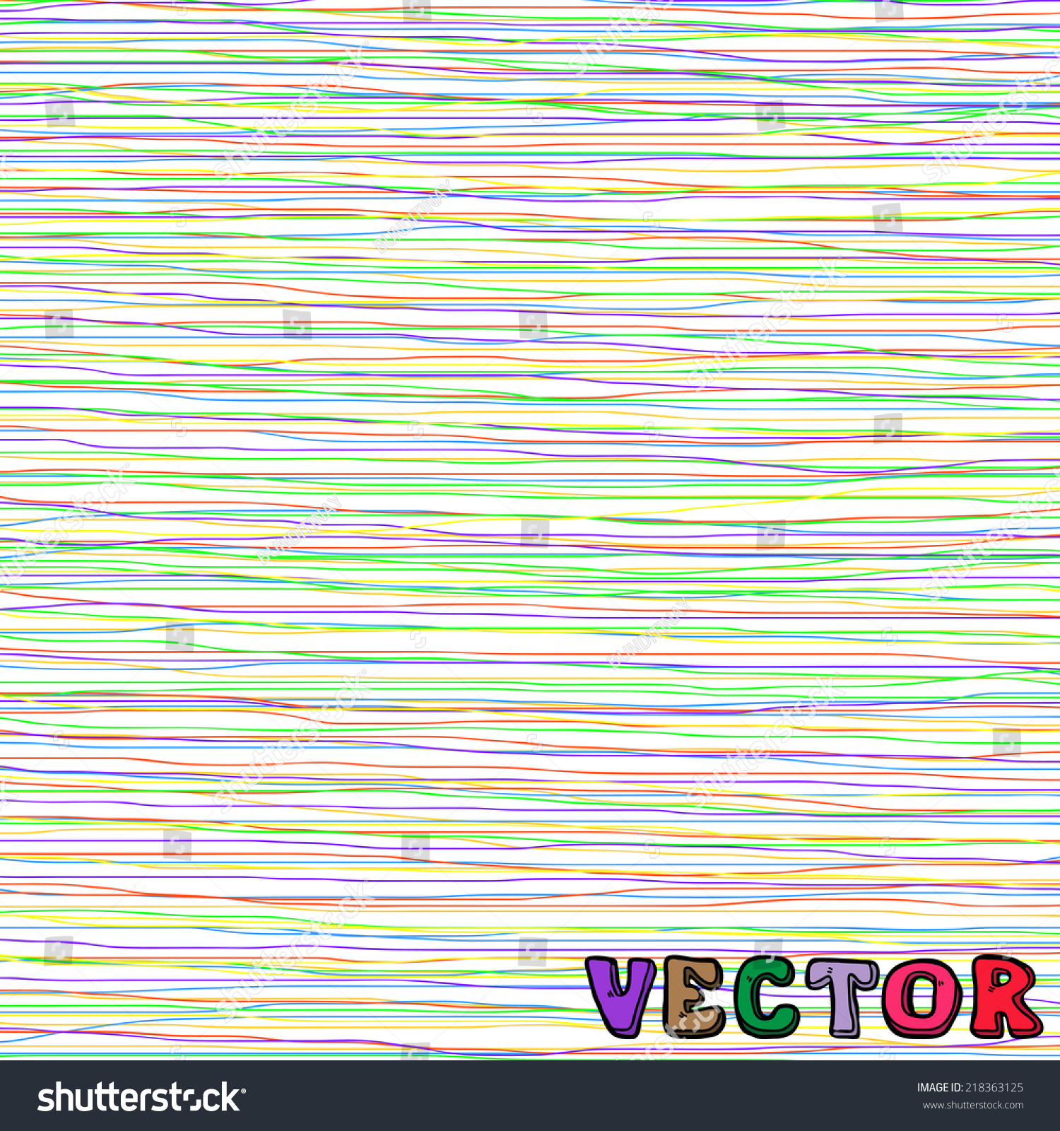 Color Full Line Hand Drawn Background Stock Vector (Royalty Free) 218363125