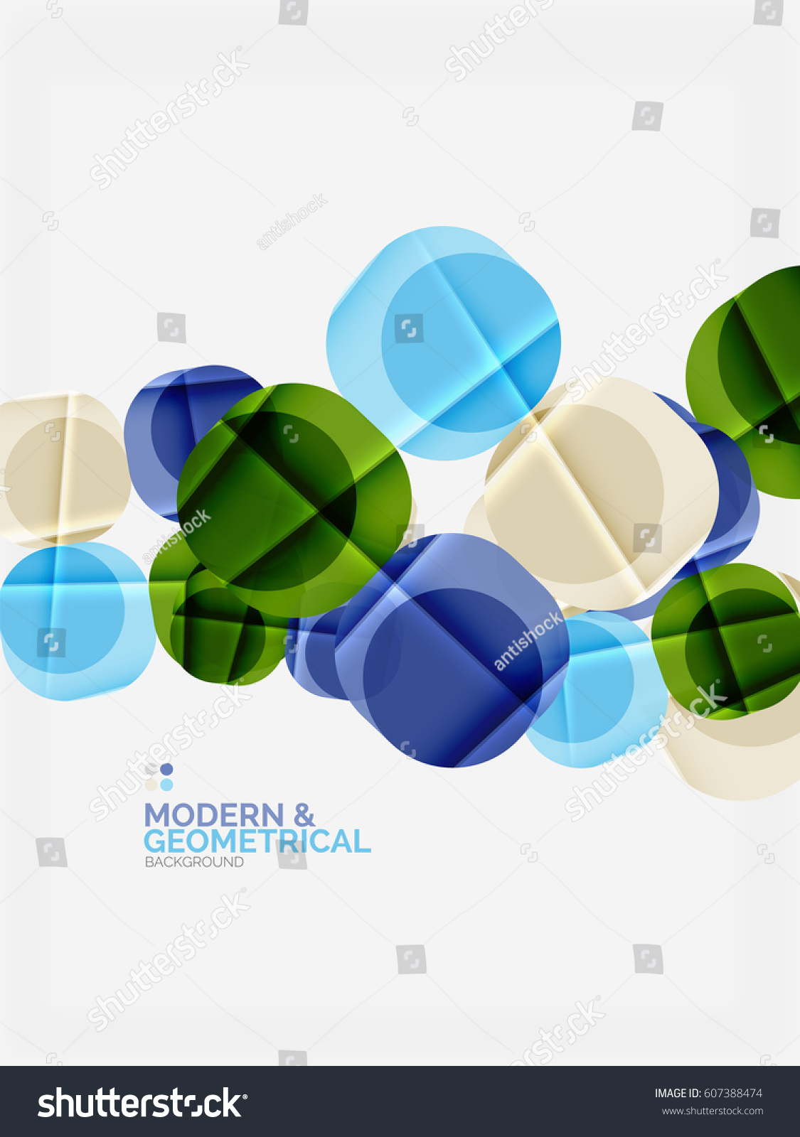 Color Glossy Squares Round Angles Composition Stock Vector (Royalty ...