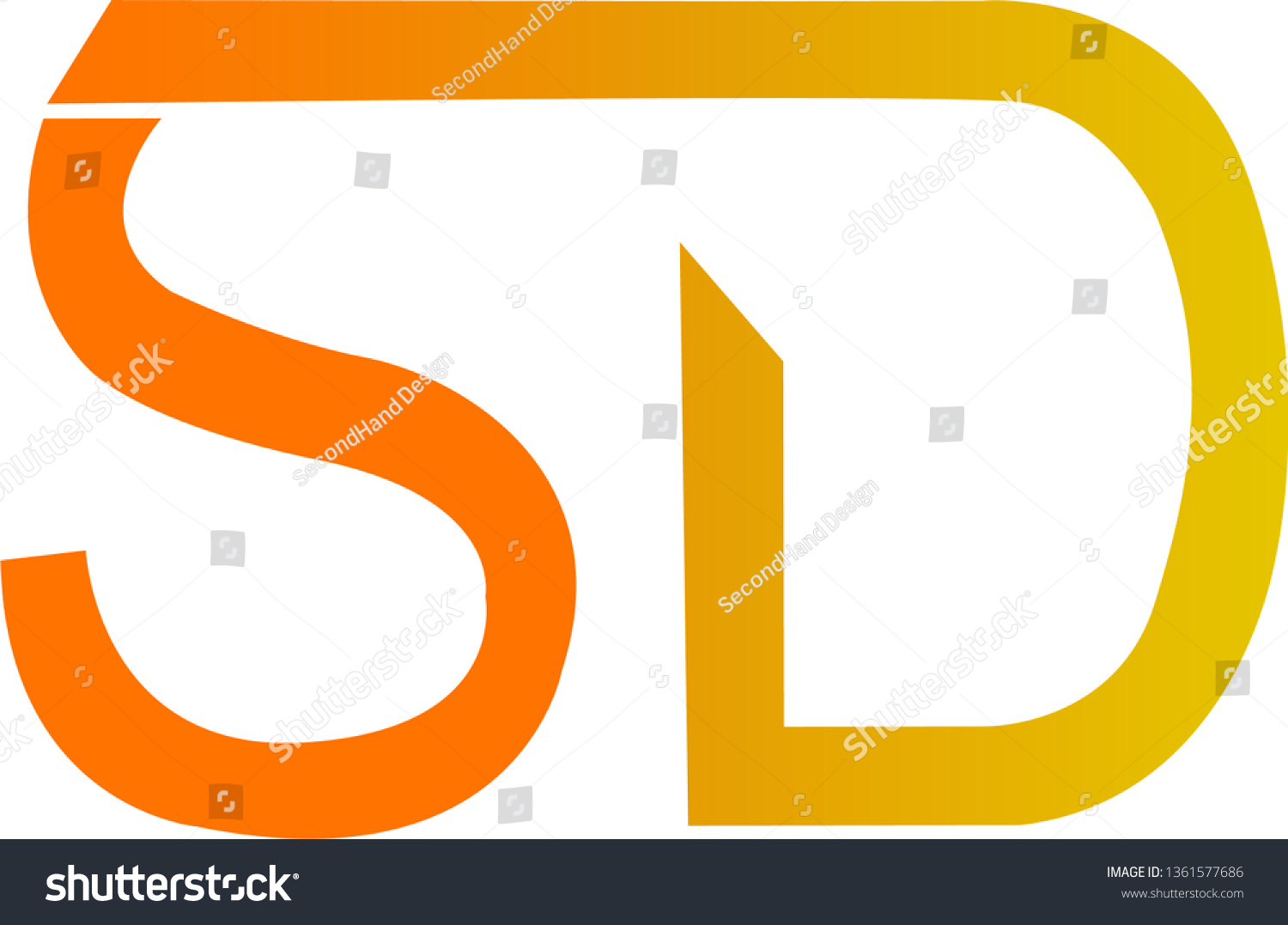 Color Graded Logo Vector Image Stock Vector (Royalty Free) 1361577686