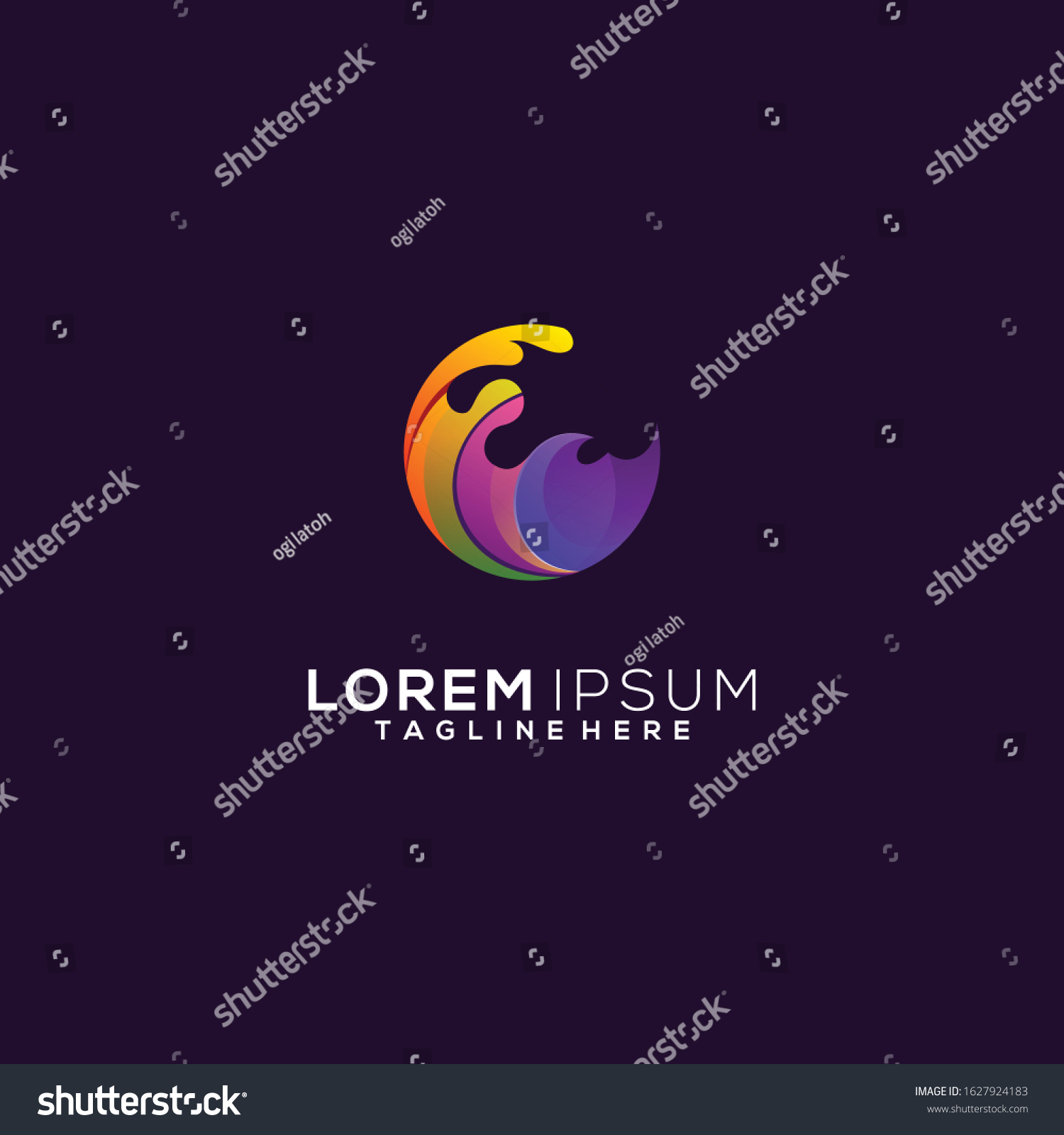 Color Paint Logo Design Vector Stock Vector (Royalty Free) 1627924183