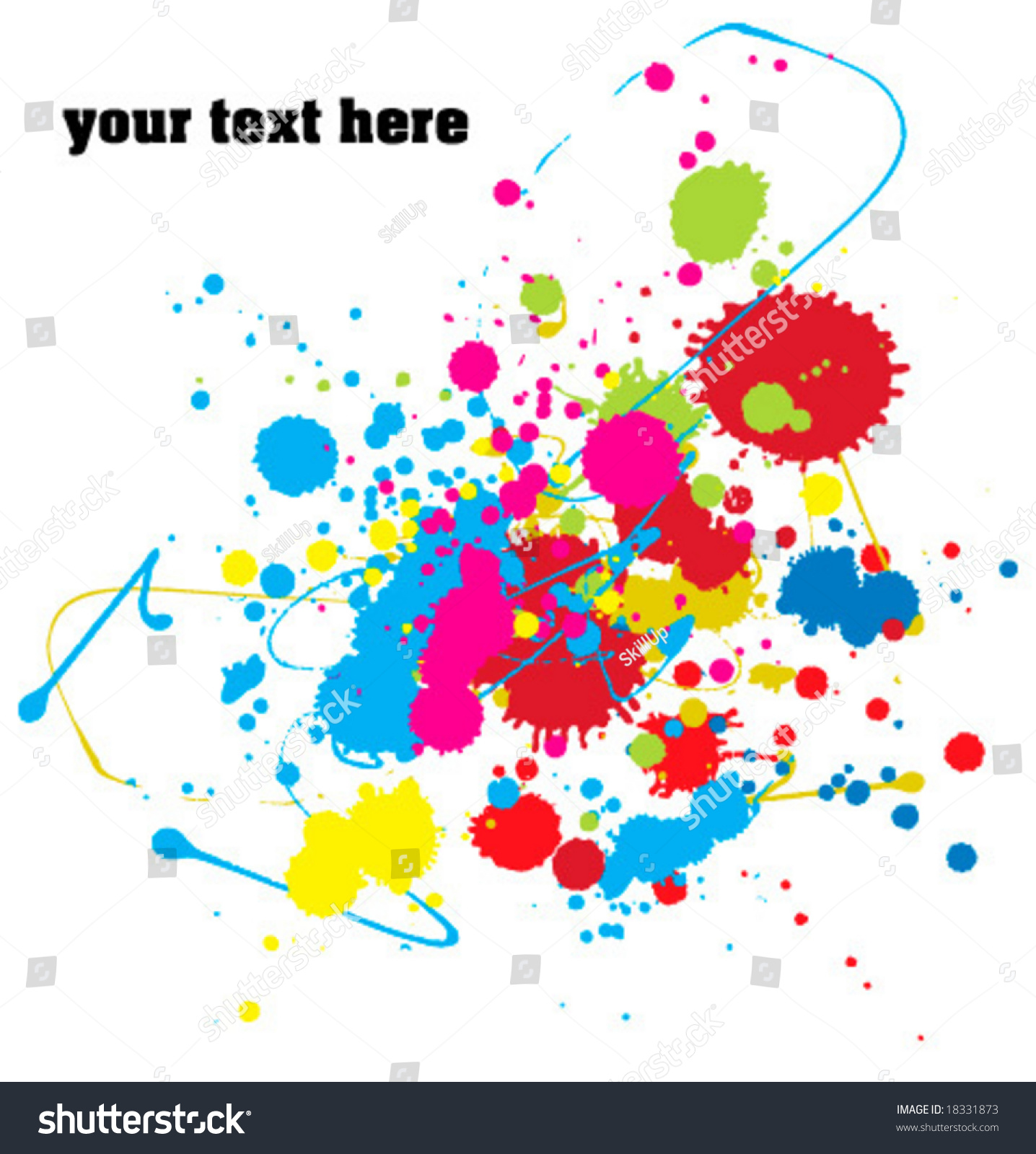 Color Paint Splashes Background Vector Stock Vector (Royalty Free) 18331873