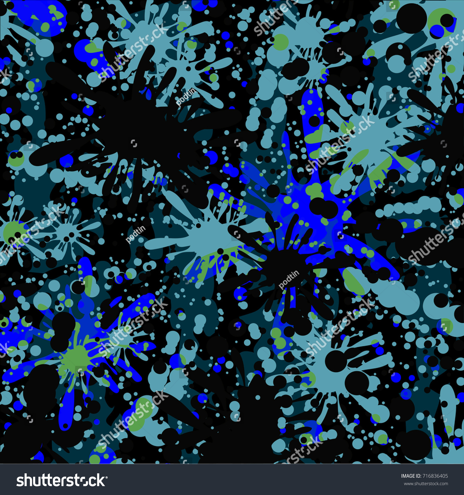 Color Paint Splatters Stock Vector (Royalty Free) 716836405 | Shutterstock