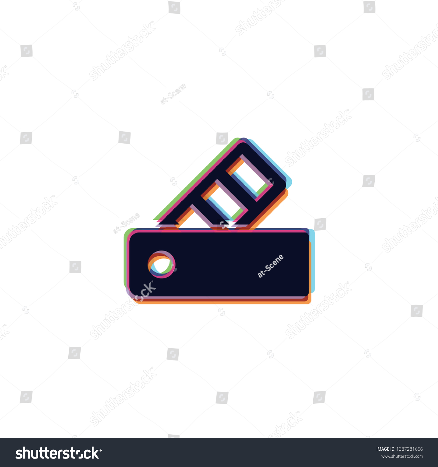 Color Palette Vector App Icon Stock Vector (Royalty Free) 1387281656 ...