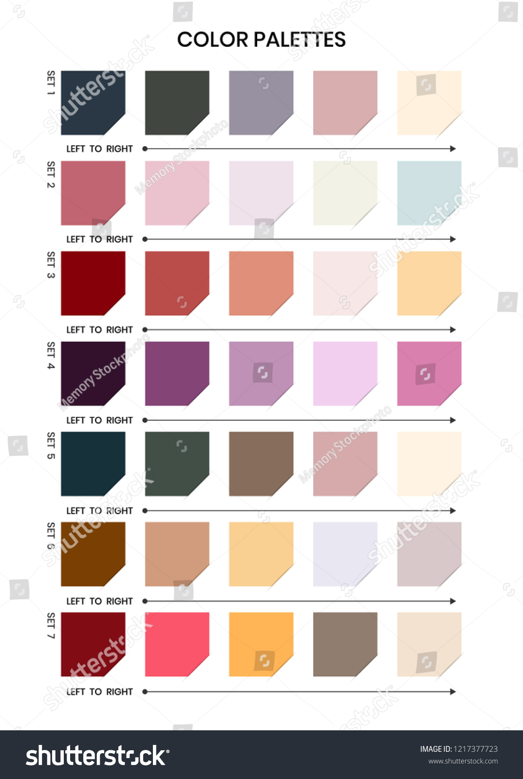 Color Palettes Vector Stock Vector (Royalty Free) 1217377723