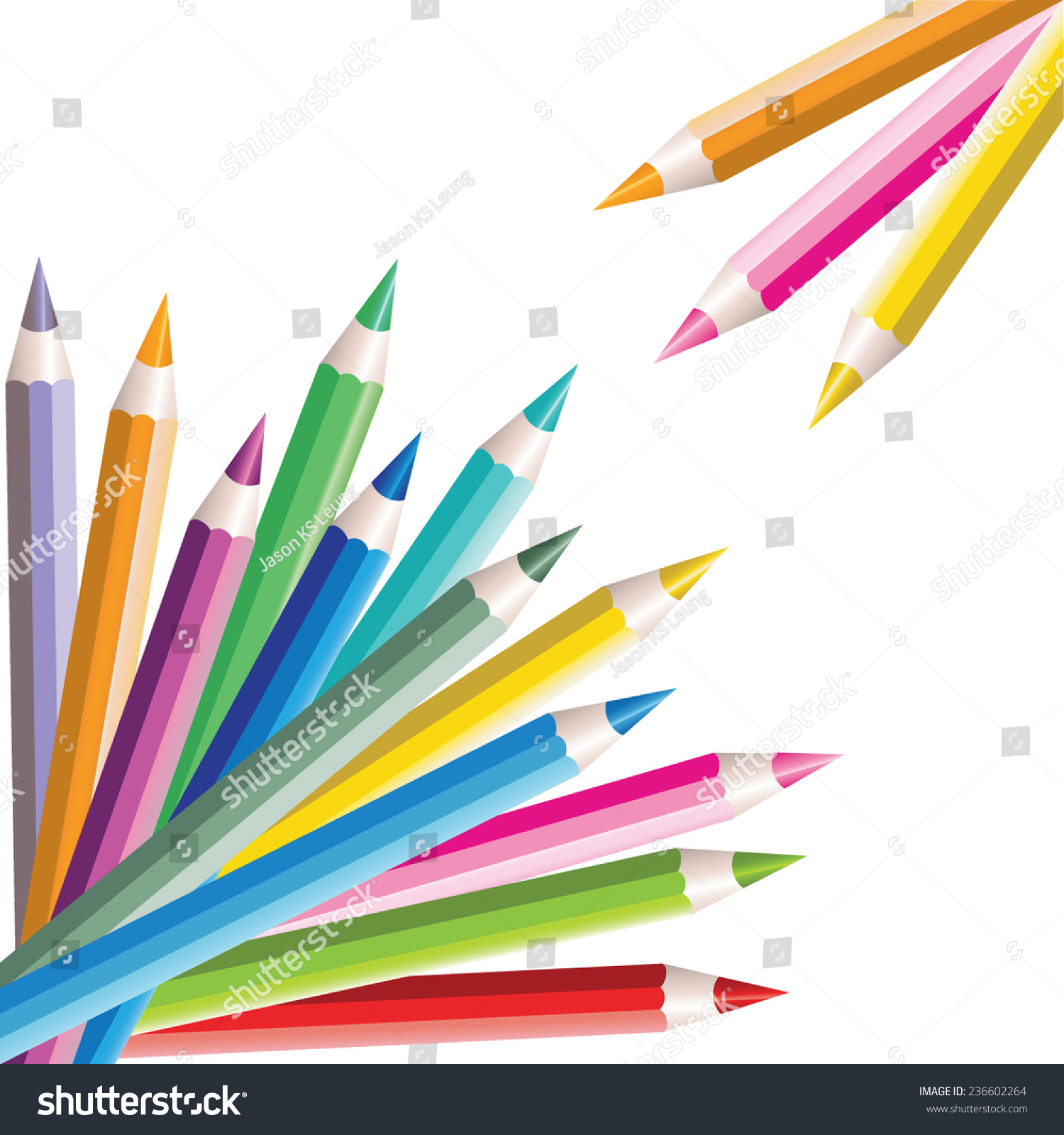 Color Pencil Vector Stock Vector (Royalty Free) 236602264