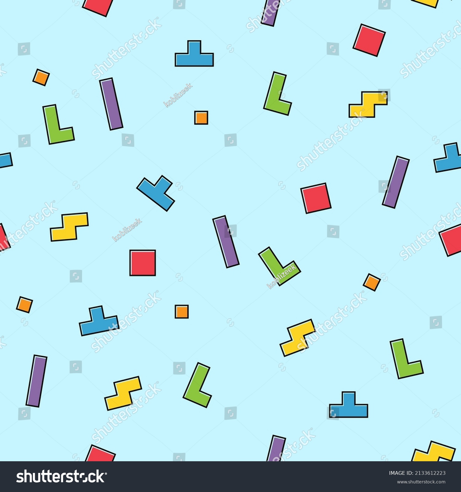Color Pixel Design Pattern Puzzle Style Stock Vector (Royalty Free ...
