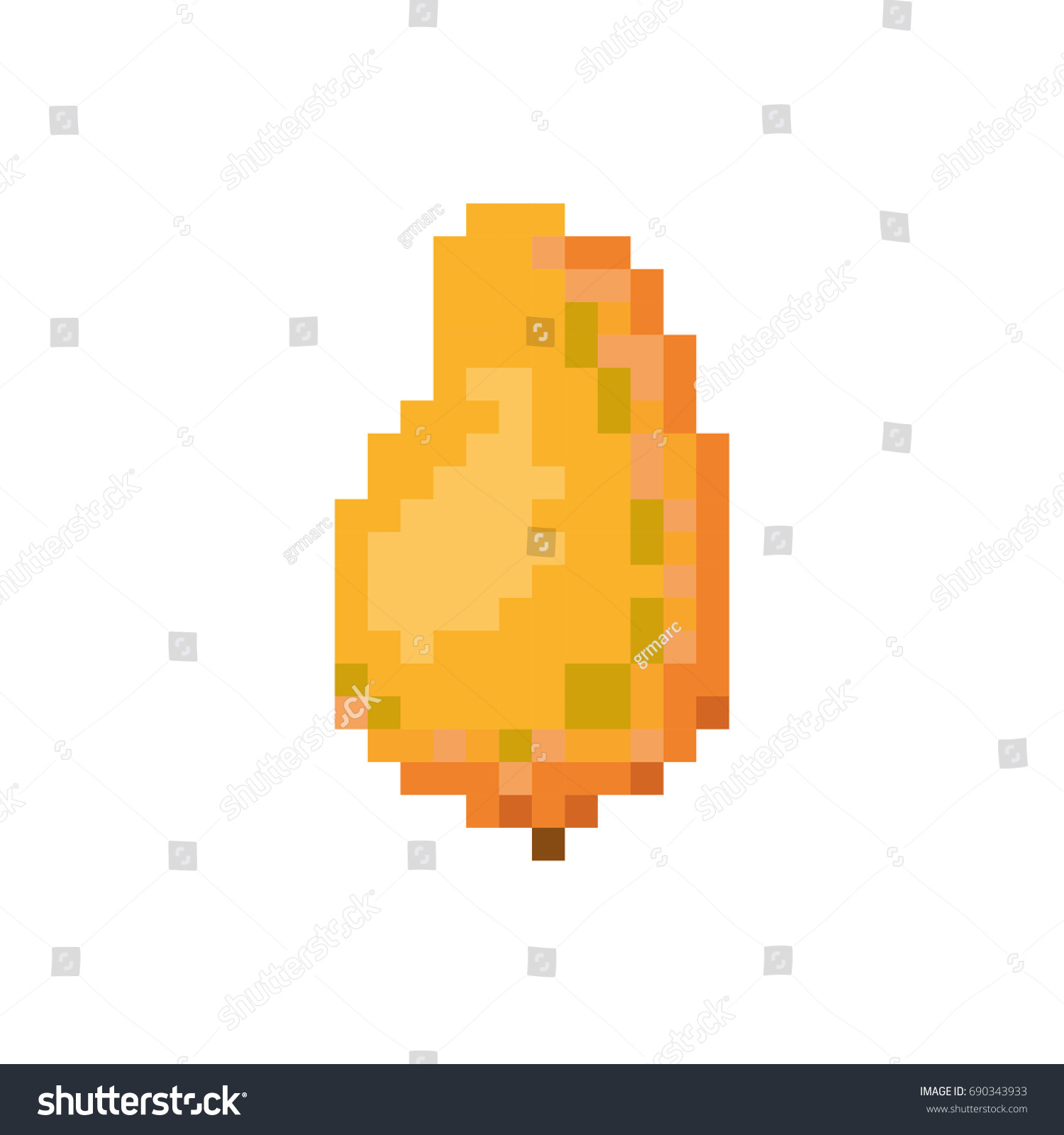 Color Pixelated Fire Flame Element Vector Stock Vector (Royalty Free ...
