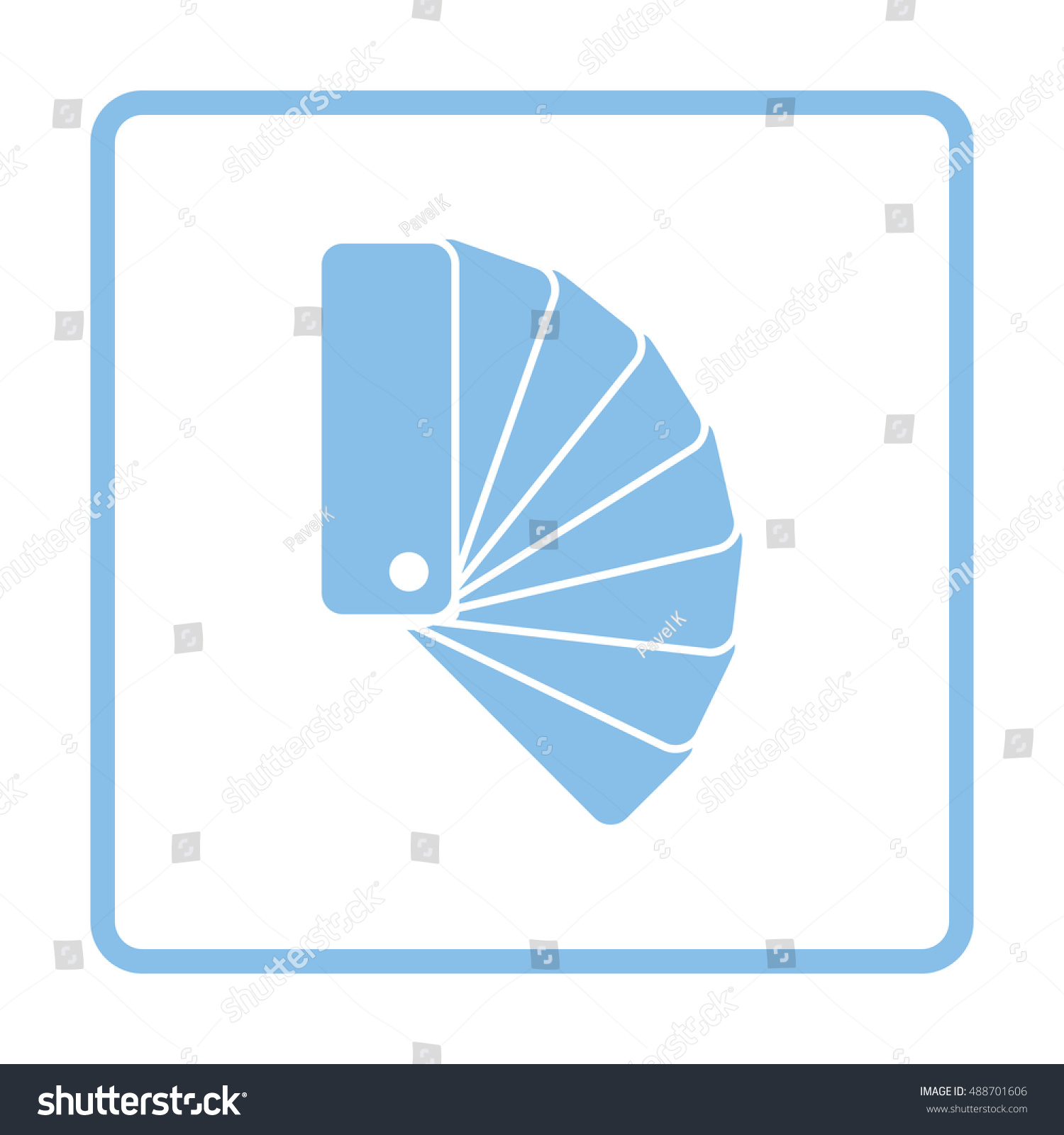 Color Samples Icon Blue Frame Design Stock Vector (Royalty Free) 488701606
