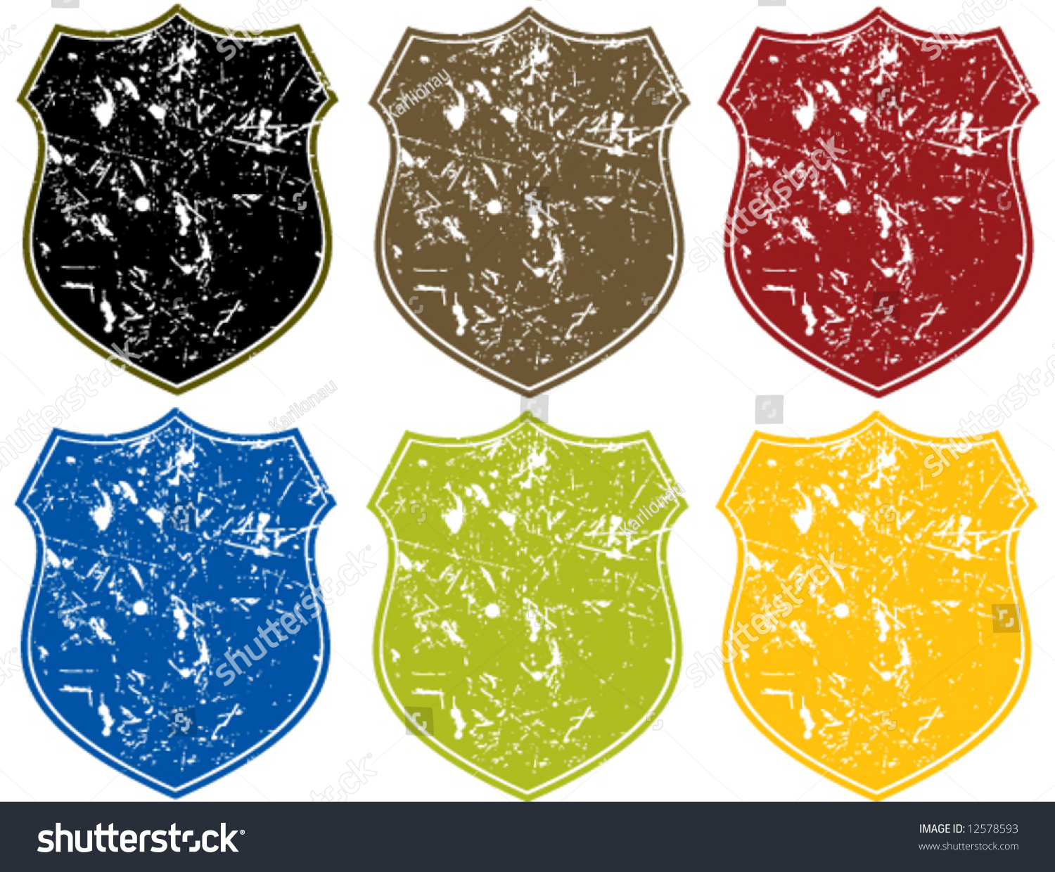 Color Shield Vector Illustration Stock Vector (Royalty Free) 12578593 ...