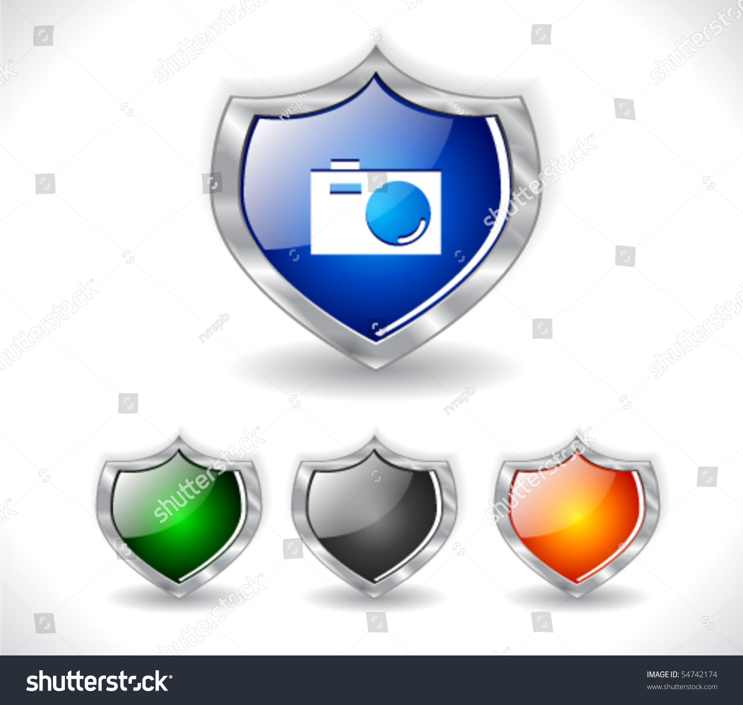 Color Shields Stock Vector (Royalty Free) 54742174