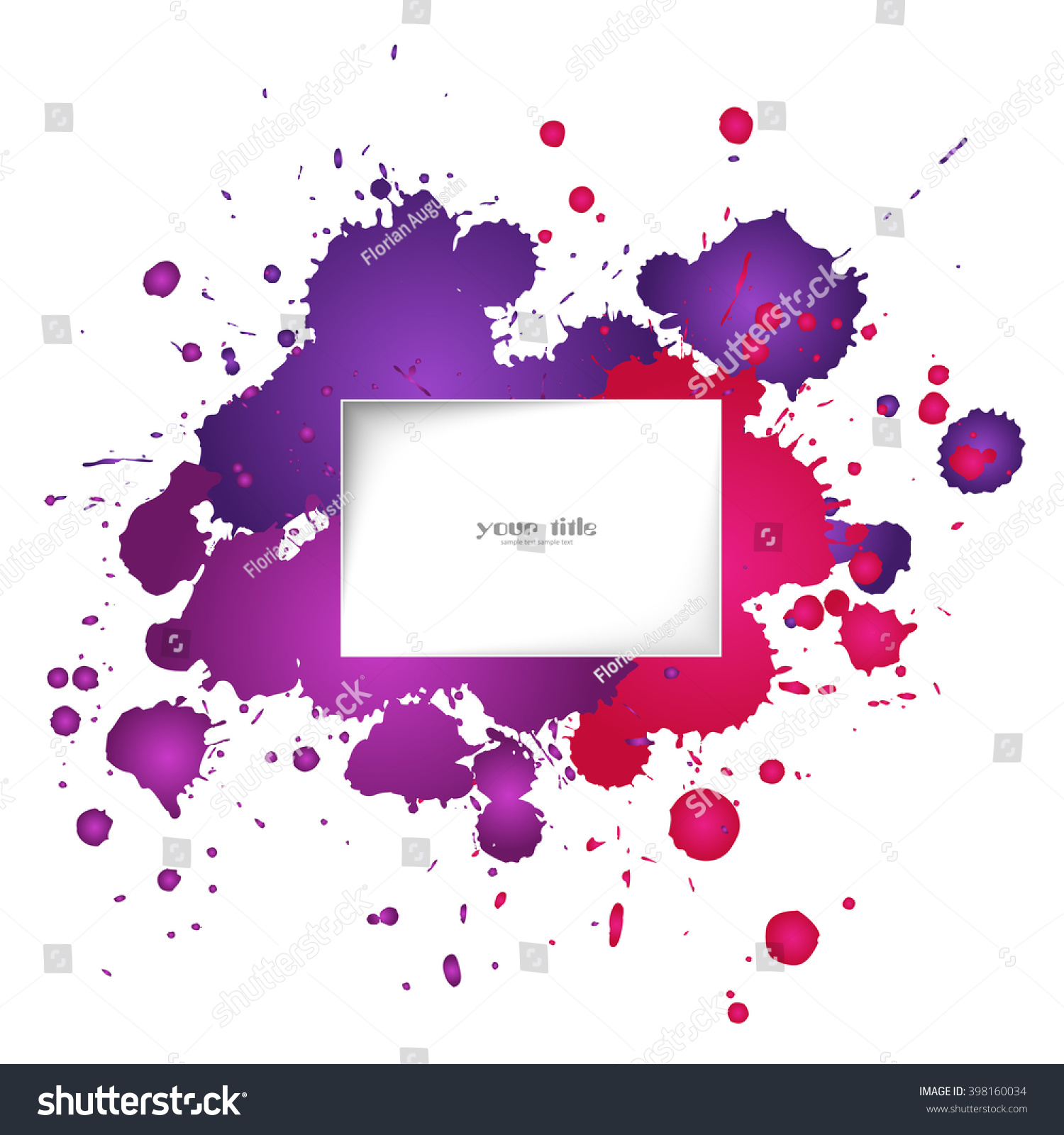 Color Splash Text Box Stock Vector (Royalty Free) 398160034 | Shutterstock